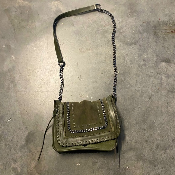 Zara | Bags | Zara Army Green Suede Crossbody Purse | Poshmark